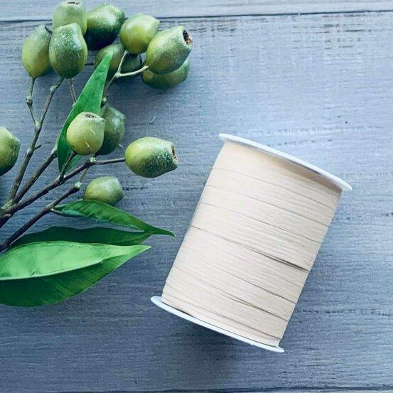 10mm Matt Paper Ribbon - Beige. Cream/ beige matt paper ribbon ...