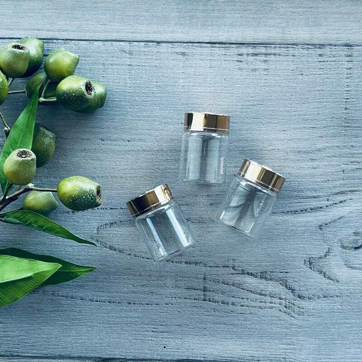 30ml Glass Cylinder Jar with Gold Lid perfect for homemade gifts ...