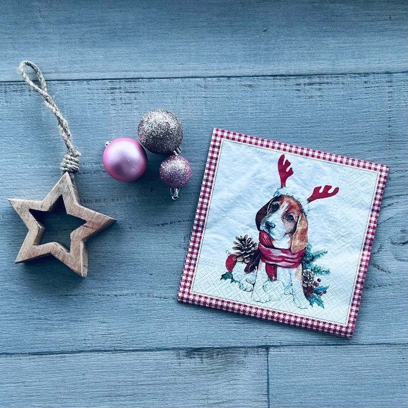 Christmas Lunch Paper Napkin - Santa Dog – Centaur Packaging