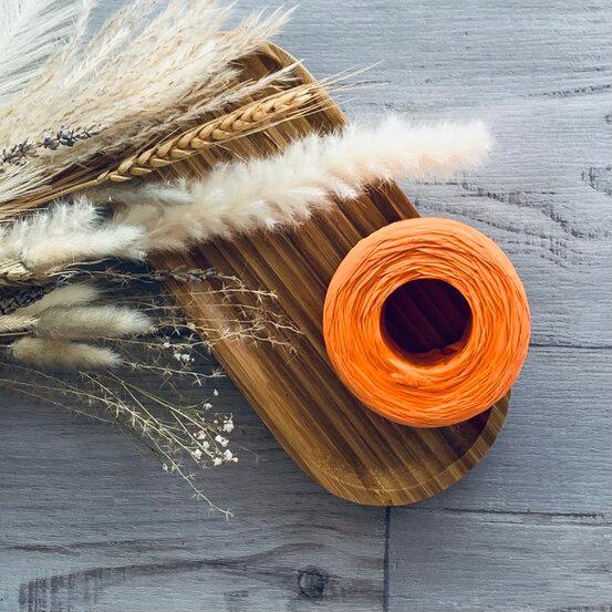 Orange Paper Raffia Ribbon Beautiful colours -4mm x 100mts – Centaur ...